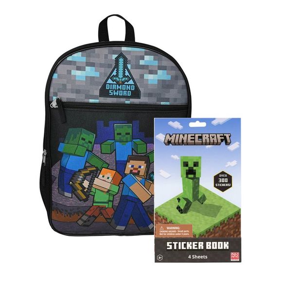 Minecraft | Accessories | Minecraft Backpack 6 Zombies Creepers Steve ...